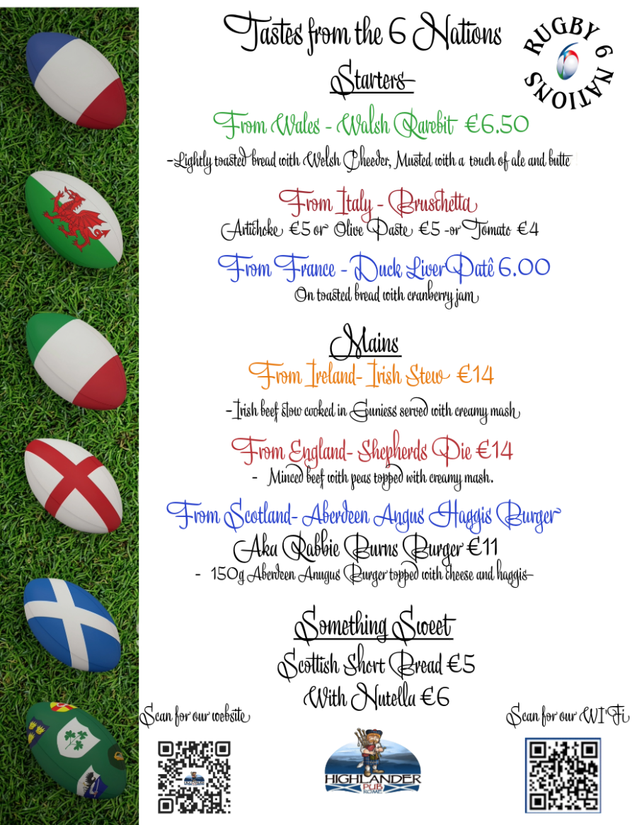 Rugby Six Nations 2025 | The Highlander Pub Rome